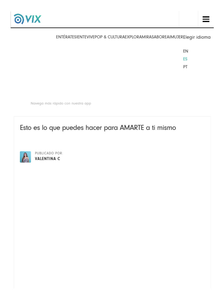 Esto Es Lo Que Puedes Hacer para AMARTE A Ti Mismo - Vix | PDF | Amor | Conceptos psicologicos