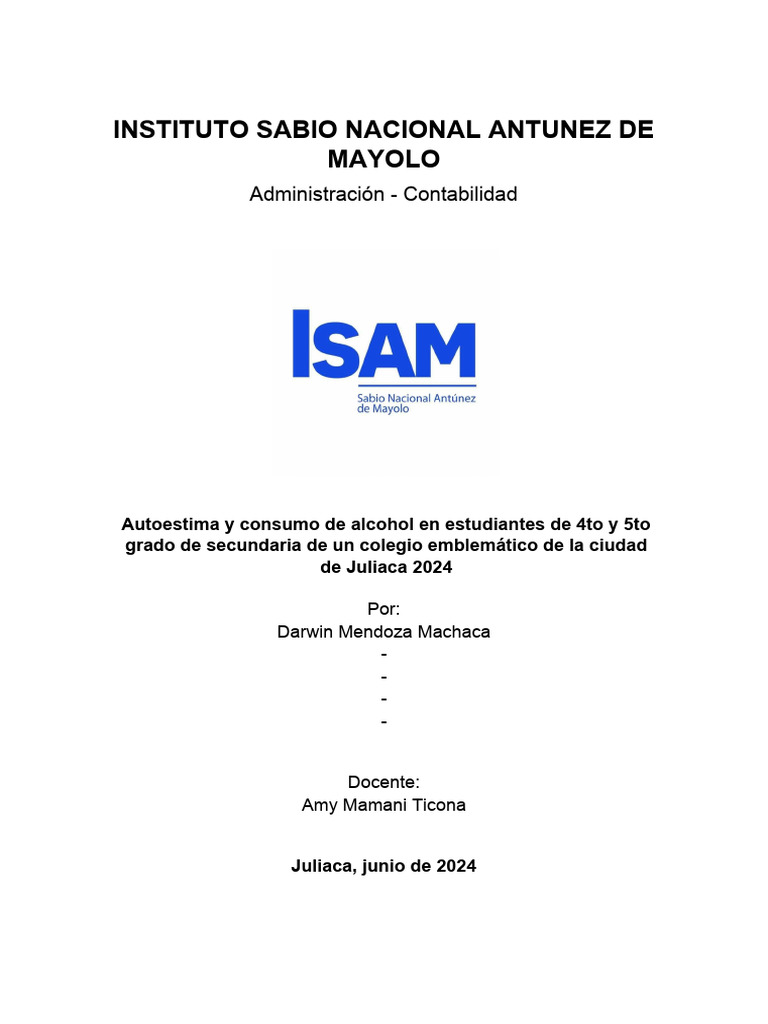 Ensayo Cientifico - Isam | PDF | Validez (Estadísticas) | Adolescencia