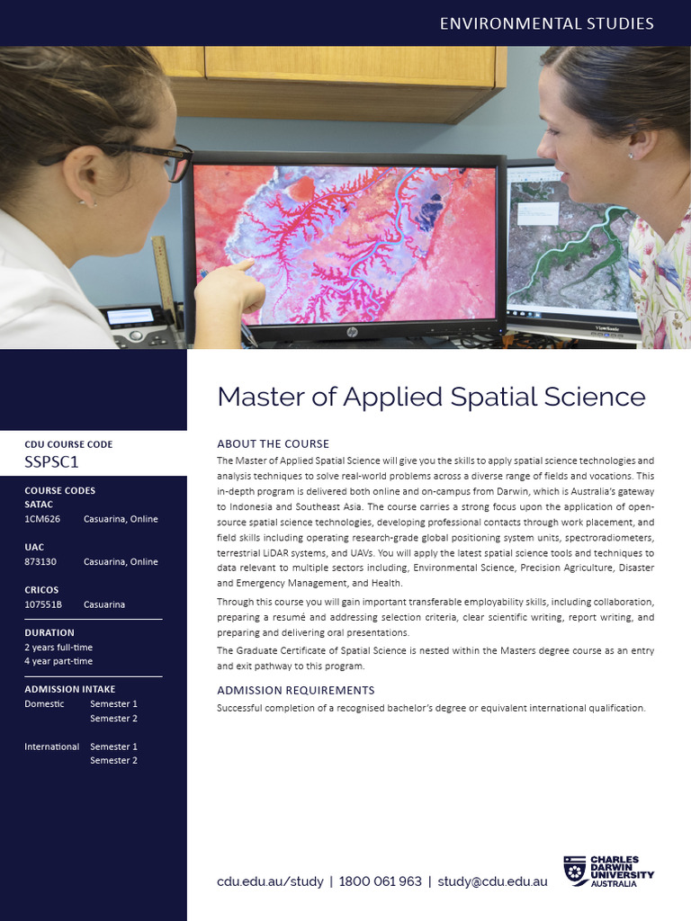 Master Applied Spatial Science sspsc1 | PDF | Science | Geomatics