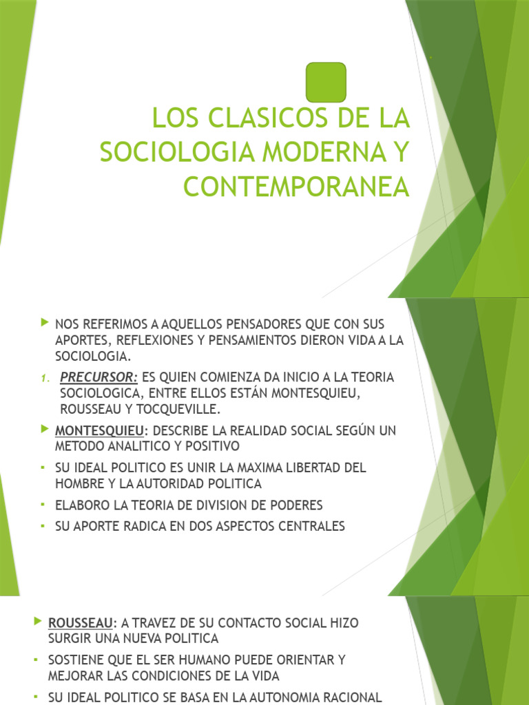 SOCIO TEMA 4-LOS CLASICOS DE LA SOCIOLOGIA MODERNA Y CONTEMPORANEA | Descargar gratis PDF ...