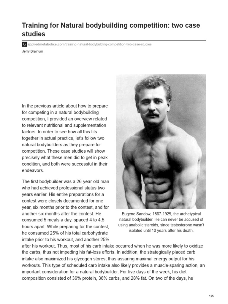 Training For Natural Bodybuilding Competition Two Case Studies | PDF | Dieting | Strength Training