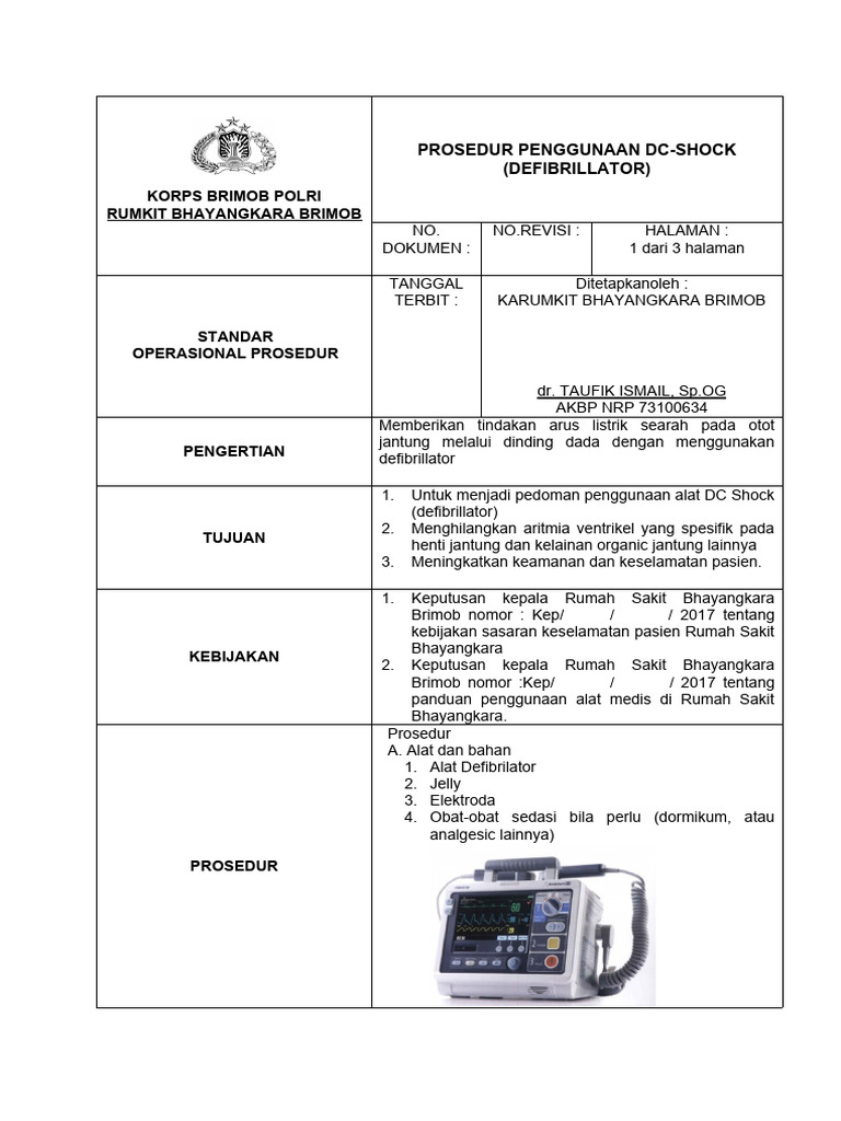 342028822-Sop-Dc-Shock | PDF