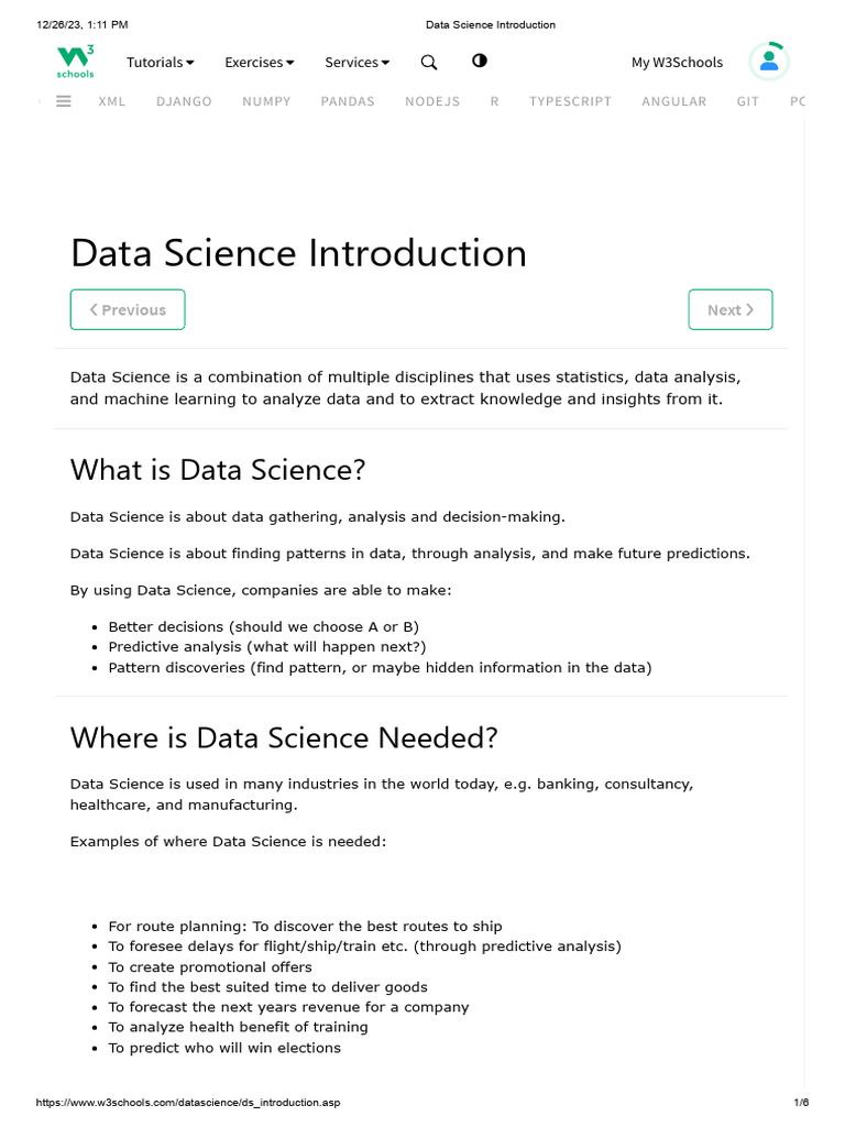 Data Science Introduction | PDF | Data Science | Data