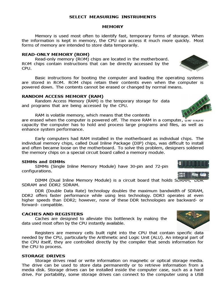 SELECT-MEASURING-INSTRUMENTS-1 | PDF | Hard Disk Drive | Computer Data ...