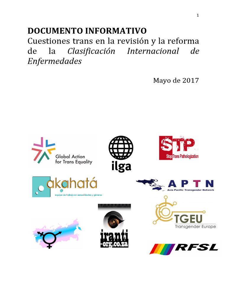 Documento Informativo (2017) | PDF | Transexual | Transgénero