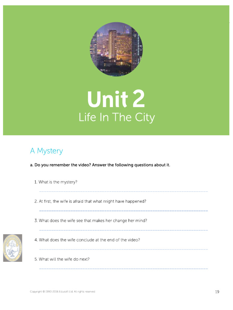 Workbook Listening Exercise | PDF