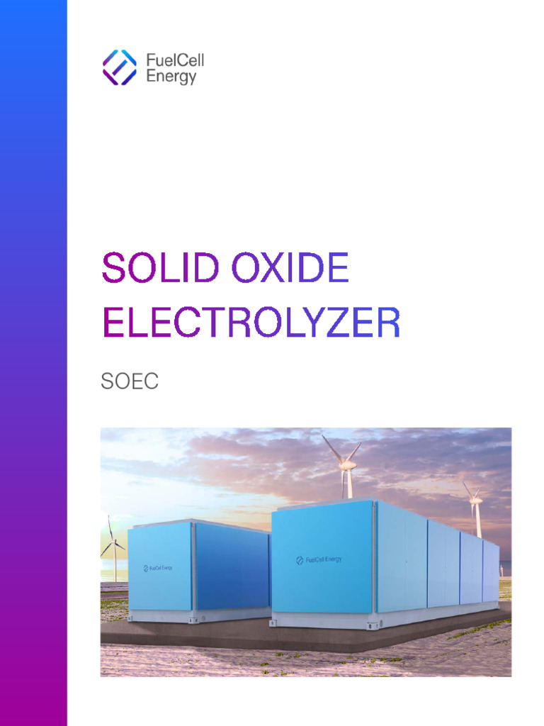 Solid Oxide Electrolyzer Spec Sheet | Download Free PDF | Energy ...