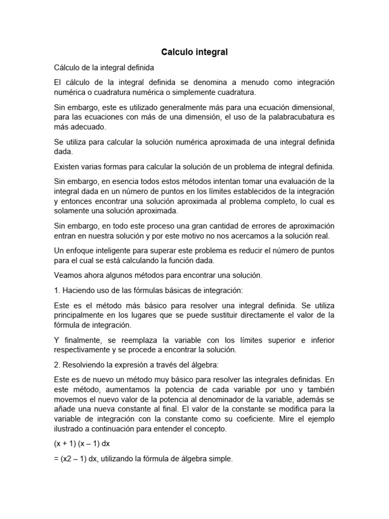 Calculo Integral | PDF | Integral | Ecuaciones