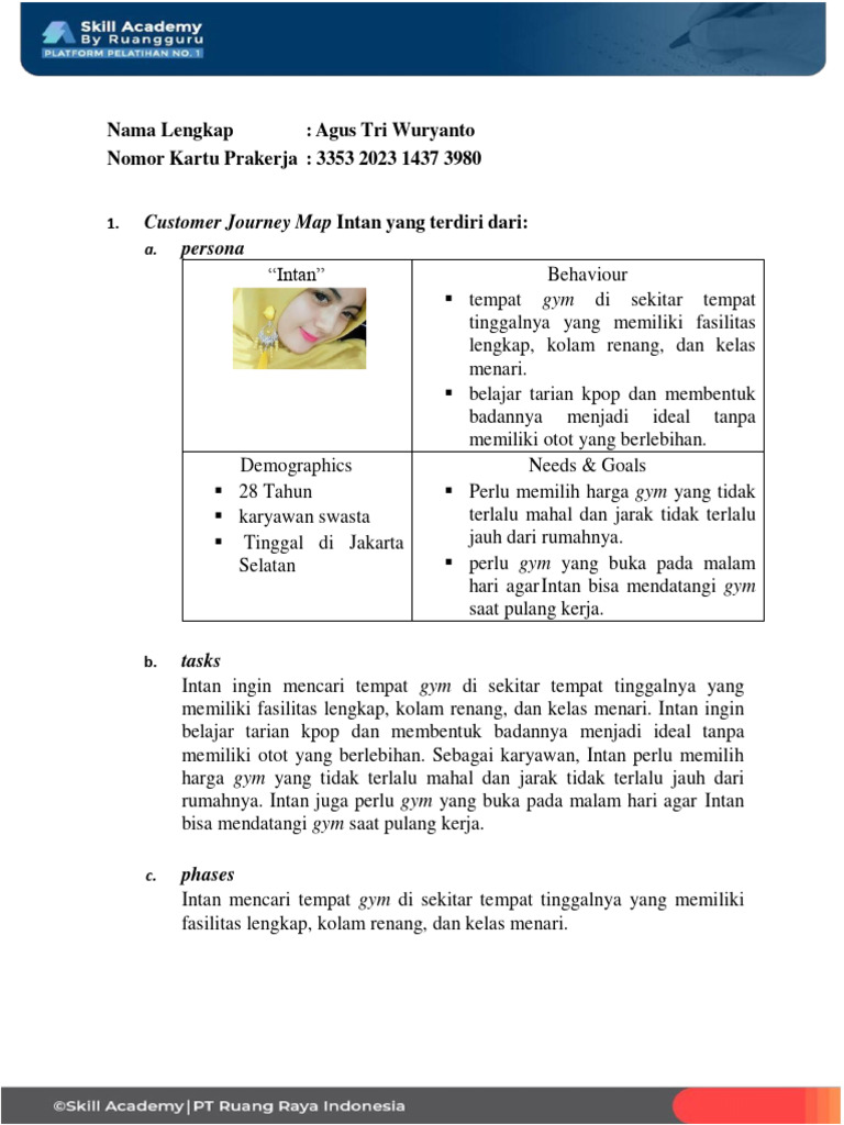 TPM 3 Customer Journey Map - Agus | PDF