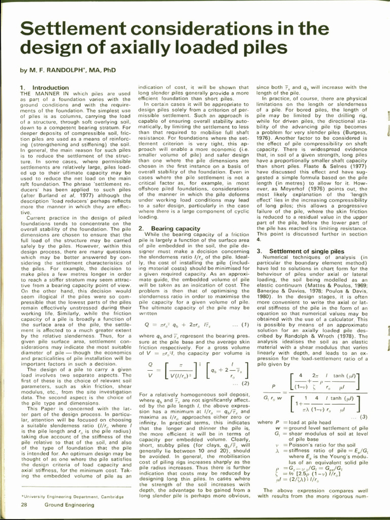 GE - May - 1983 - Settlement - Considerations - in - The - Design - of ... GE - May - 1983 - Settlement - Considerations - in - The - Design - of ...