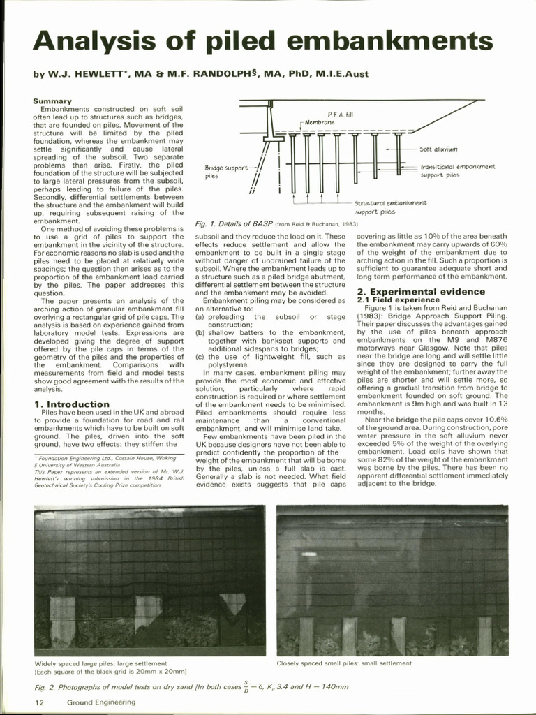Piled Embankments on Soft Soil | PDF | Deep Foundation | Foundation ...