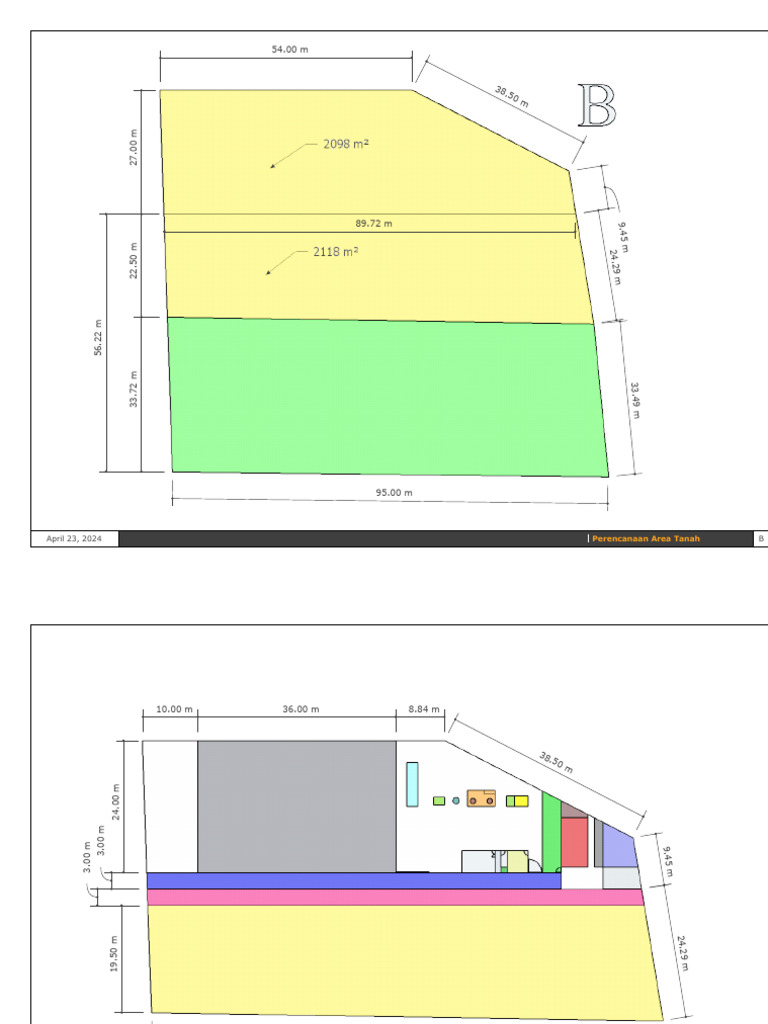 Layout Perencanaan Area Opsi B (L 27m) | PDF