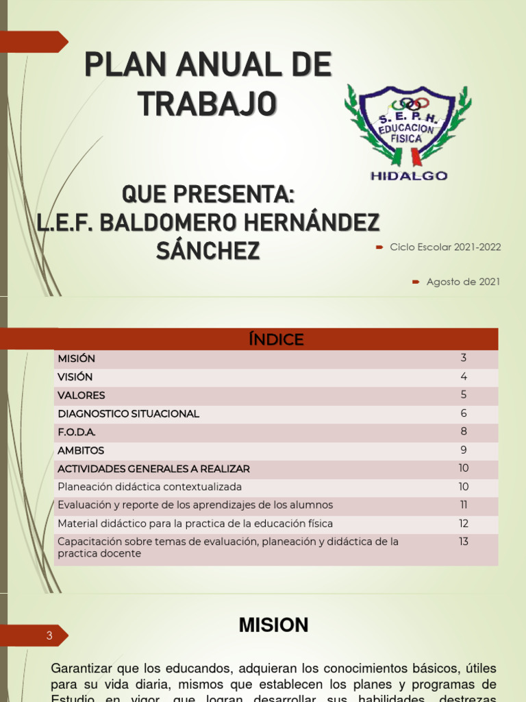 Pemc 2021-2022 L.E.F. Baldomero Hernández Sánchez | PDF | Evaluación ...