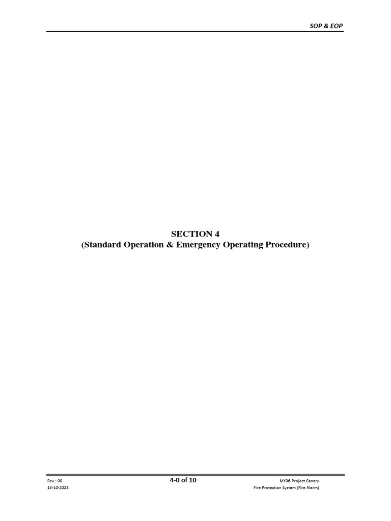 Section 4 - Fire Alarm System - SOP - EOP | PDF | Computing