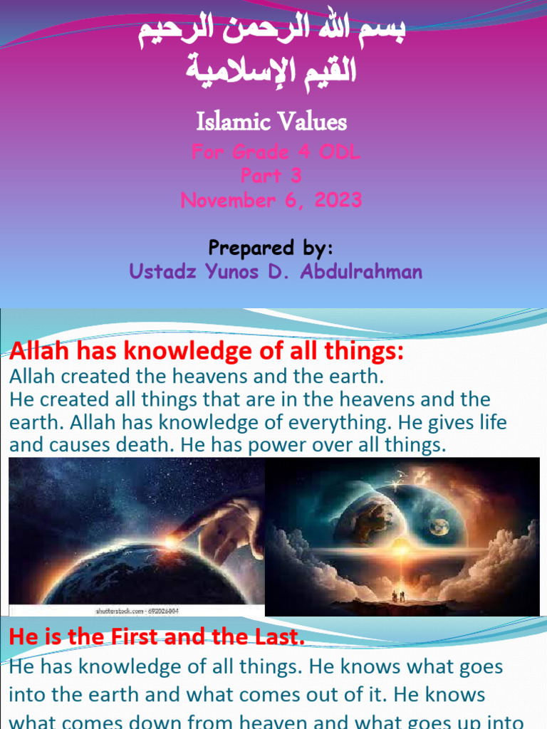 Grade 4 Islamic Presentation | PDF | God In Islam | Abrahamic Religions