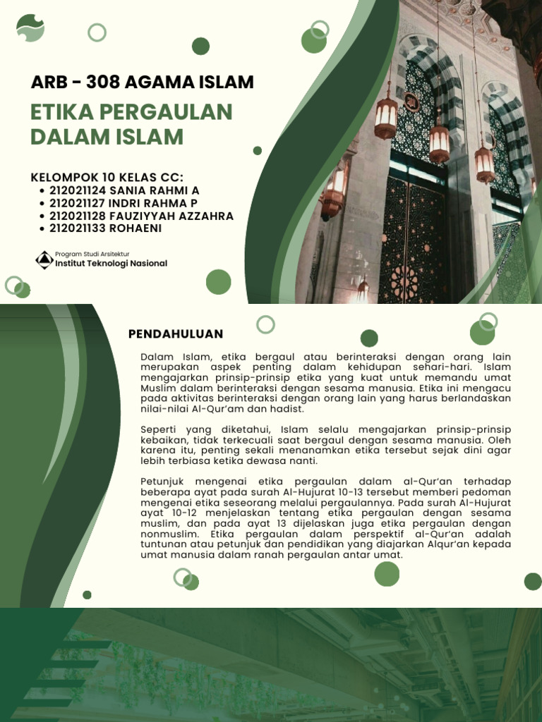 Etika Pergaulan dalam Islam | PDF