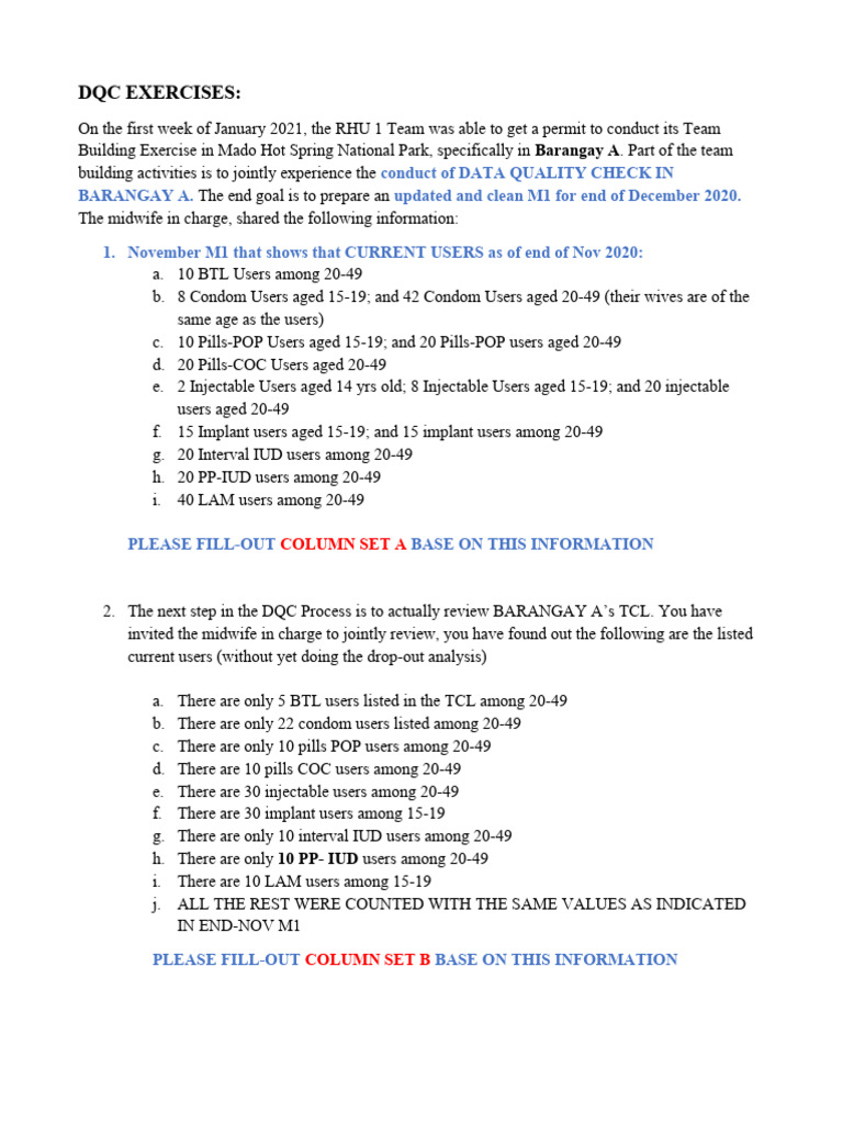 Exercise 7 - DQC Problem Set | PDF | Birth Control | Sexual Health