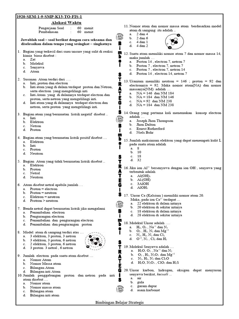 1920 Sem 1 9 SMP K13 To Fis 1 | PDF | Sains & Matematika