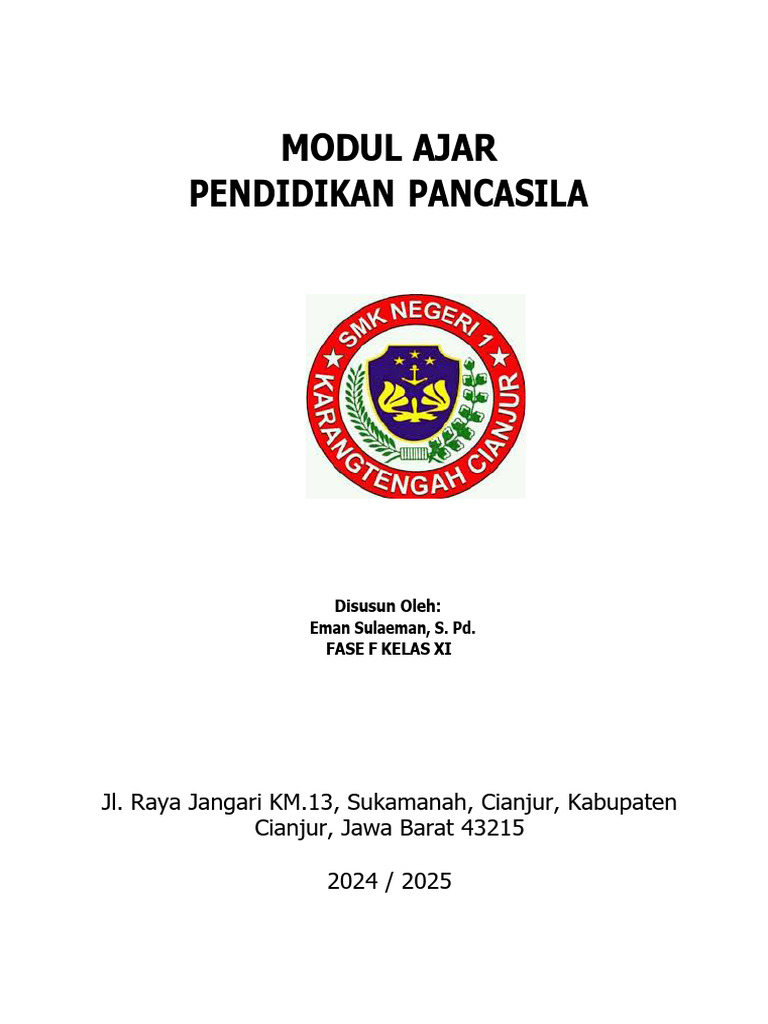 Modul Pembelajaran PKN | PDF