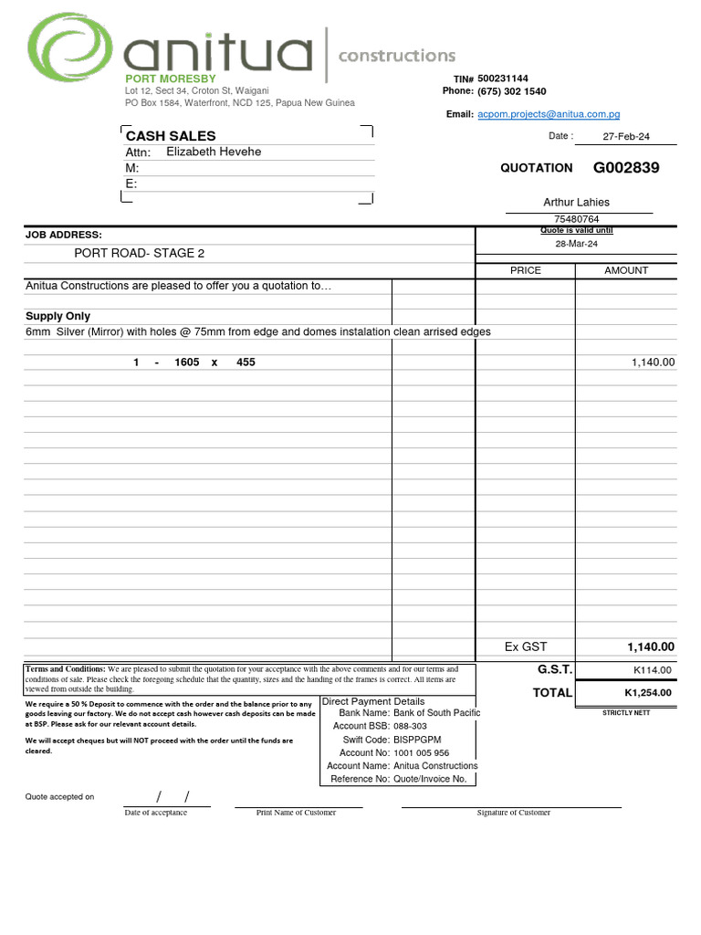 G002839-Fletcher Morobe - Mirror | PDF | Cheque | Banking