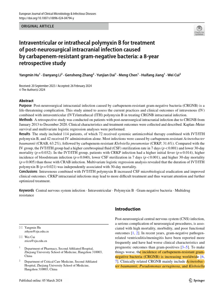 Kaplan Meier Colistina | PDF | Infection | Immunology