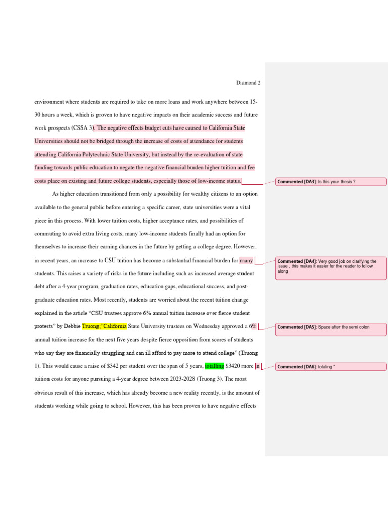 Diamond Sofia RD Aguayo Response 1 | PDF | Tuition Payments | Poverty