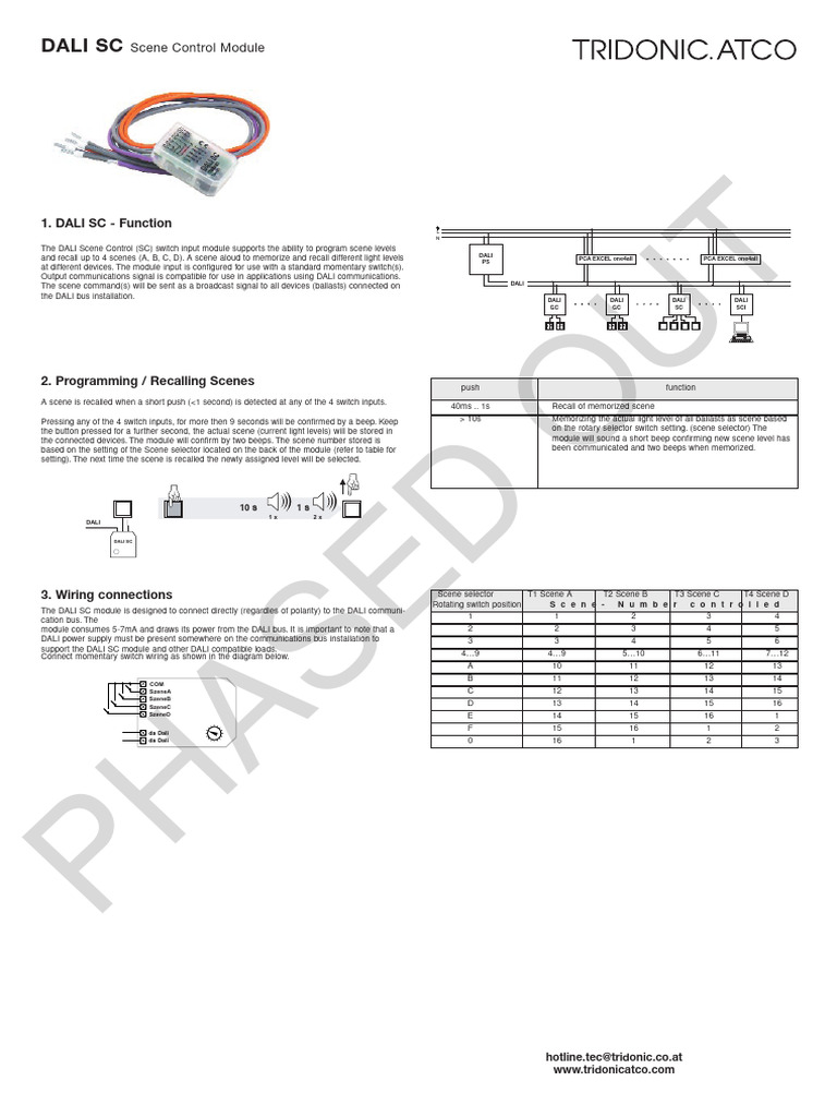 DALI Scene Control Module Overview | PDF | Electronic Engineering ...