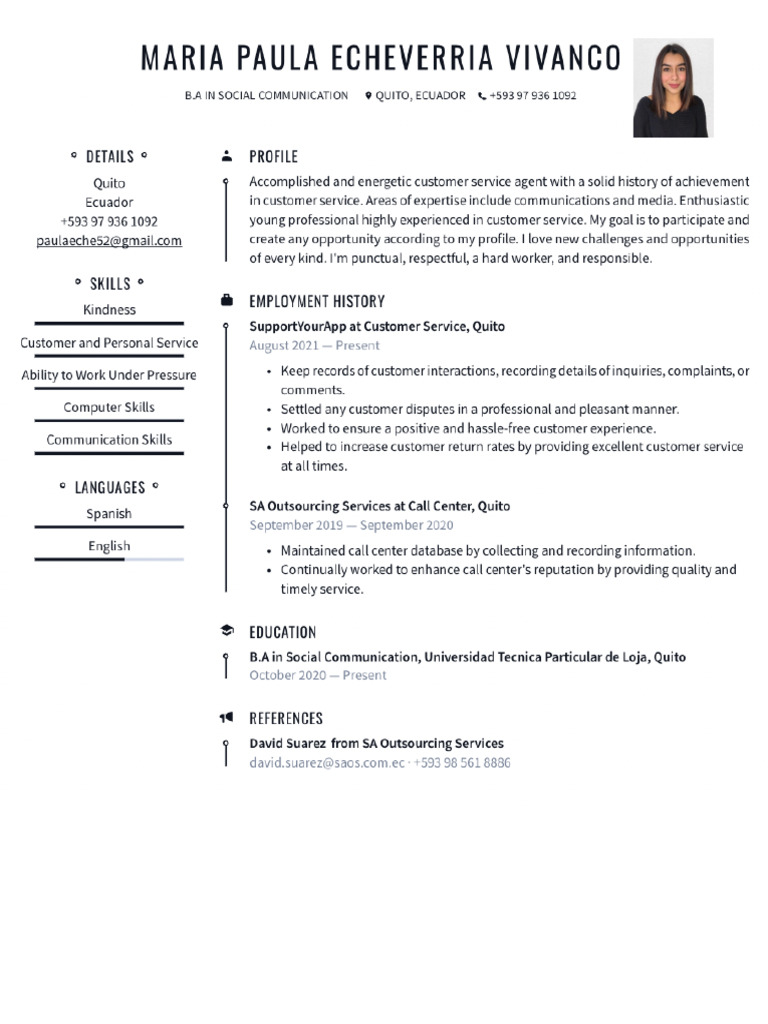 Resume - Maria Paula Echeverrría | PDF