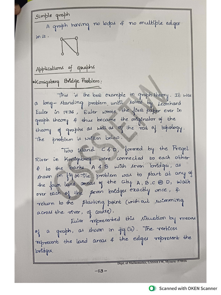 Graph Theory (4th Sem Engineering) | PDF