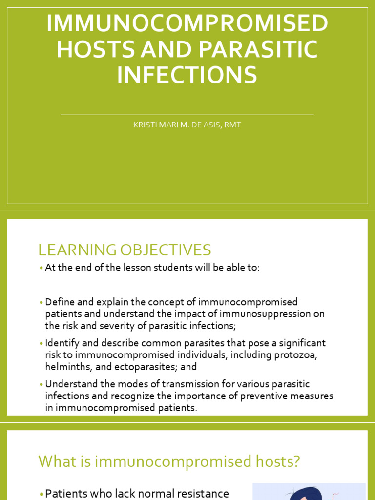 Immunocompromised Hosts and Parasitic Infections | Download Free PDF | Immune System | Infection