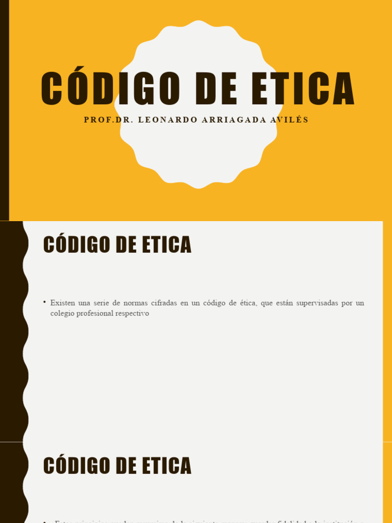Importancia de los Códigos de Ética | PDF | Ética profesional ...