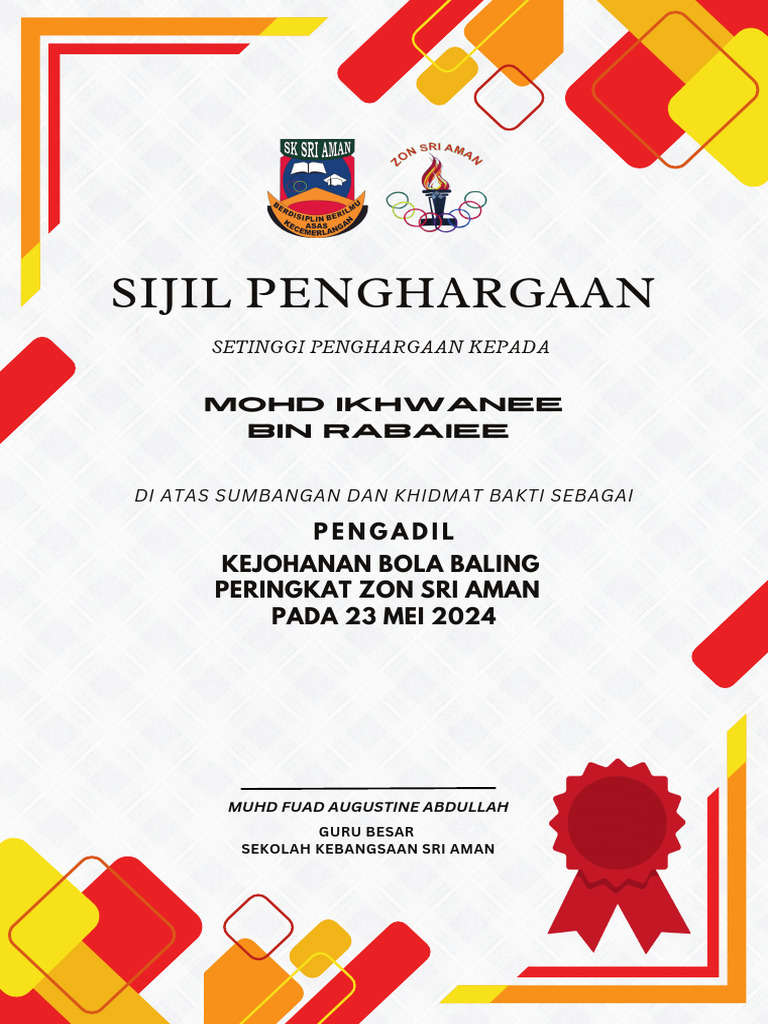 SIJIL BOLA BALING SKSA | PDF