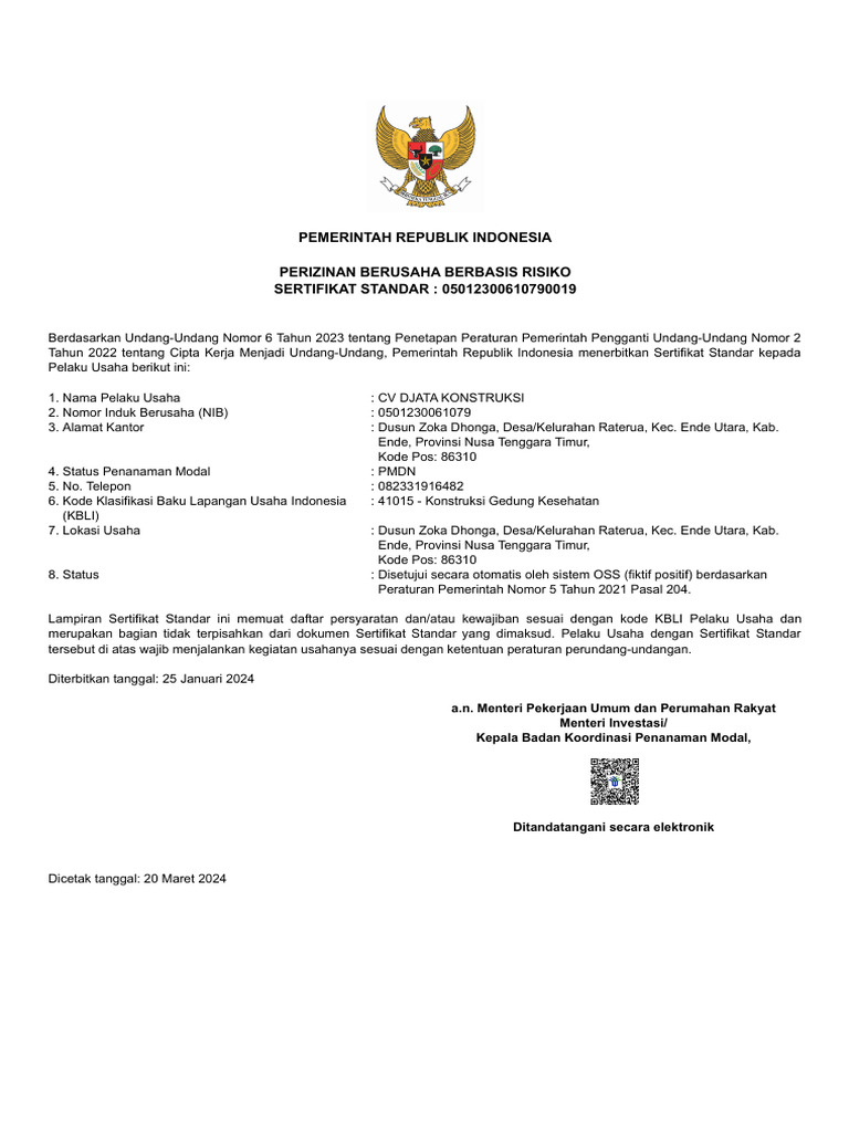 SS Gedung Kesehatan CV Djata | PDF