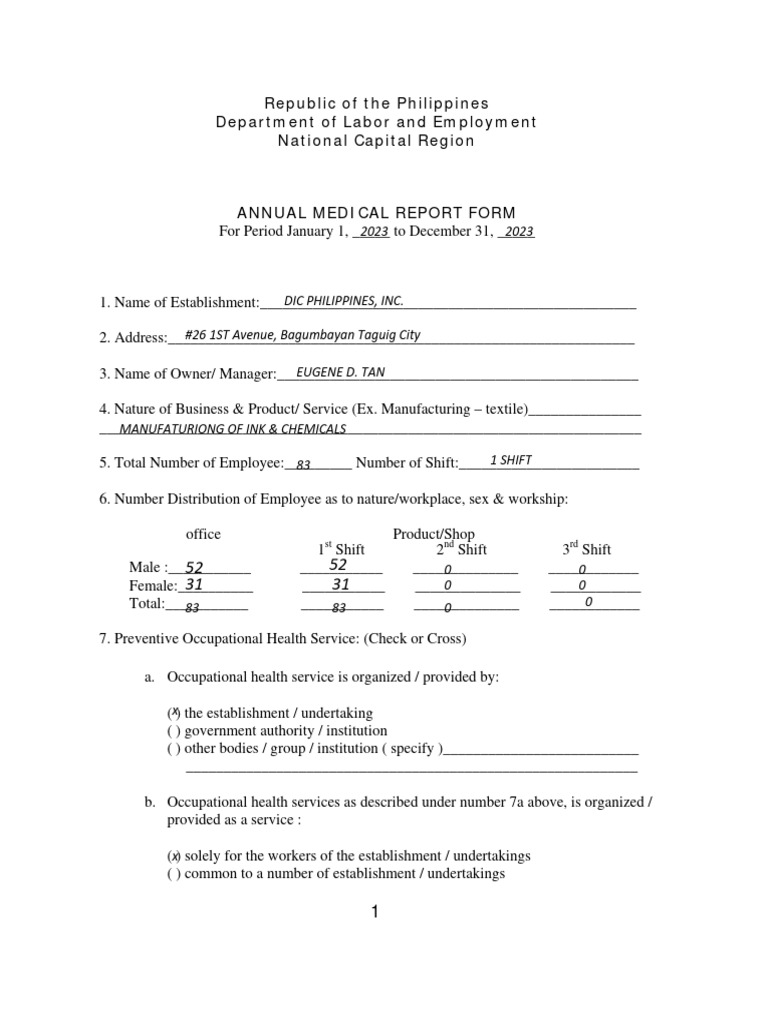 AMRForm | Download Free PDF | Occupational Safety And Health | Physical ...
