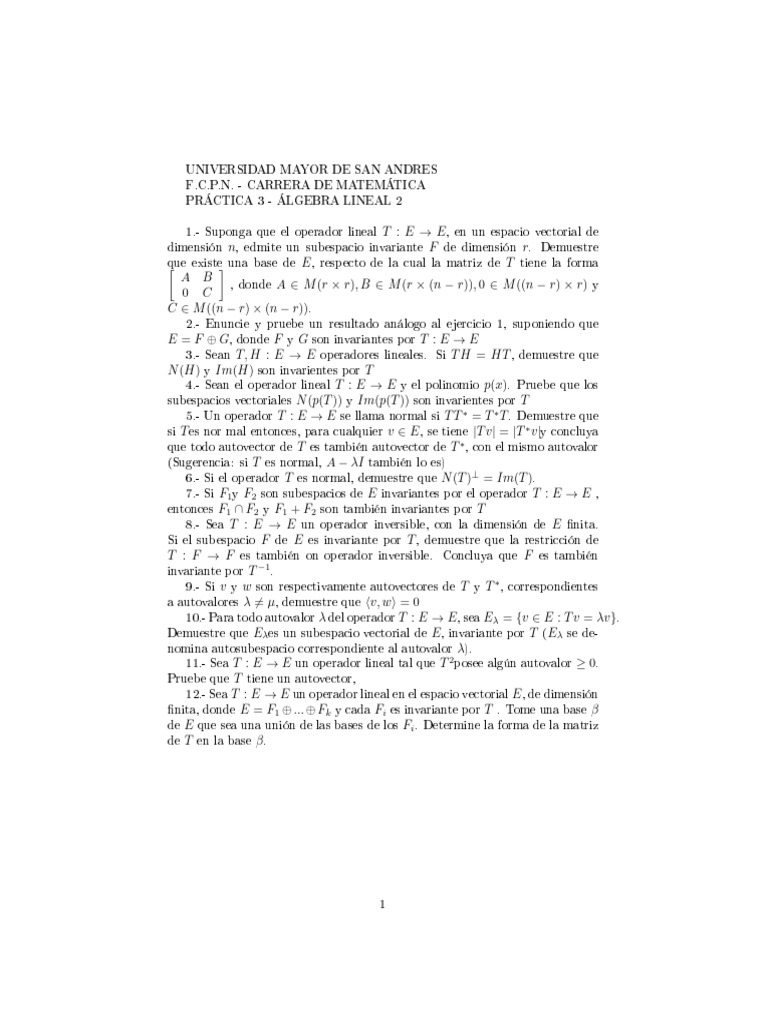 Practica 3 Alg Lin 2 | PDF