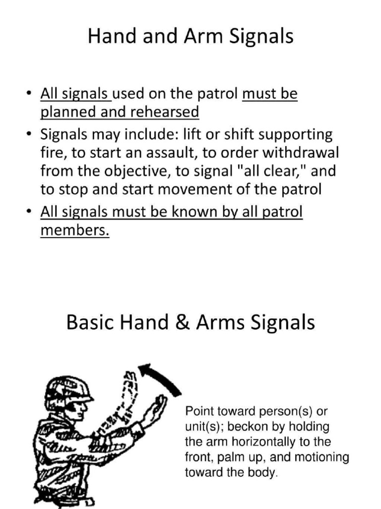 Basic Arm and Hand Signal | PDF