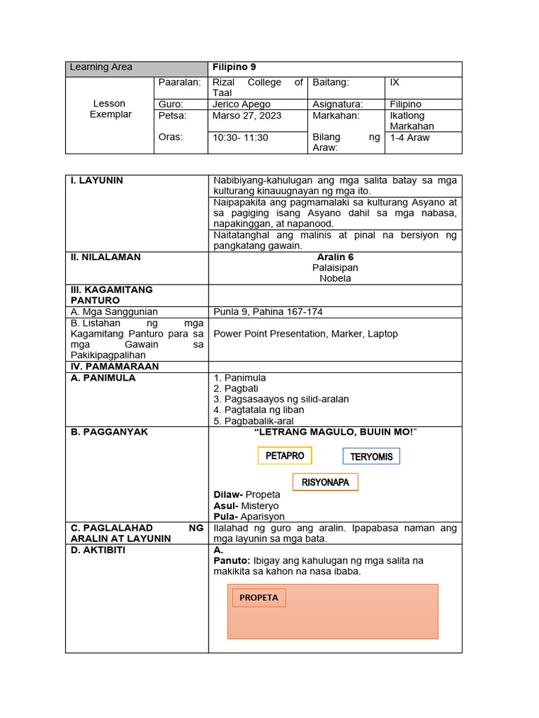 Yunit III, Aralin 6_093614 | PDF