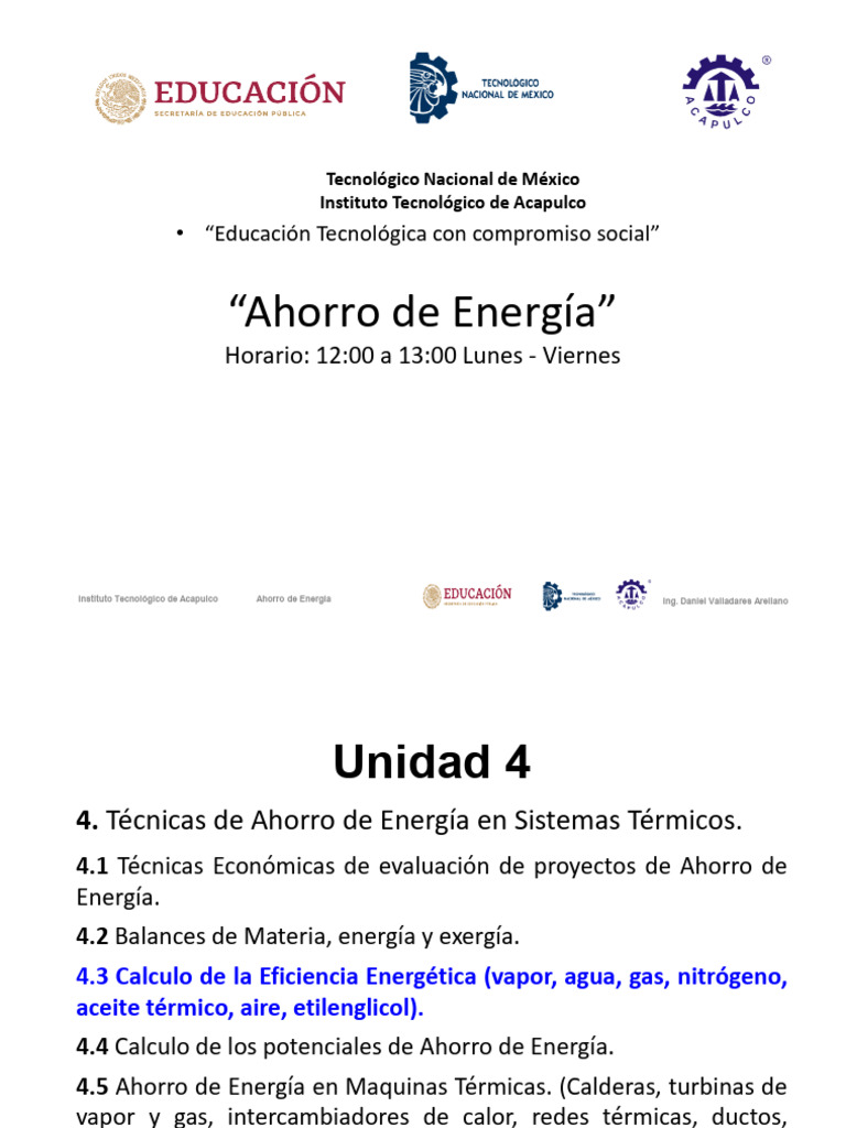 4.3 Calculo de la Eficiencia Energética | Descargar gratis PDF | Uso eficiente de energía ...