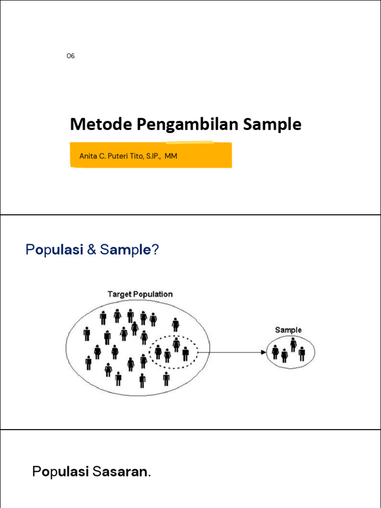 WB 06. Metode Pengambilan Sampel | PDF