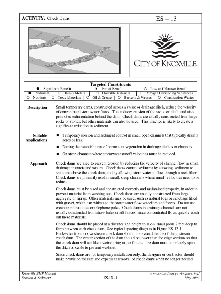 Erosion Control for Small Channels | PDF | Dam | Earth Sciences