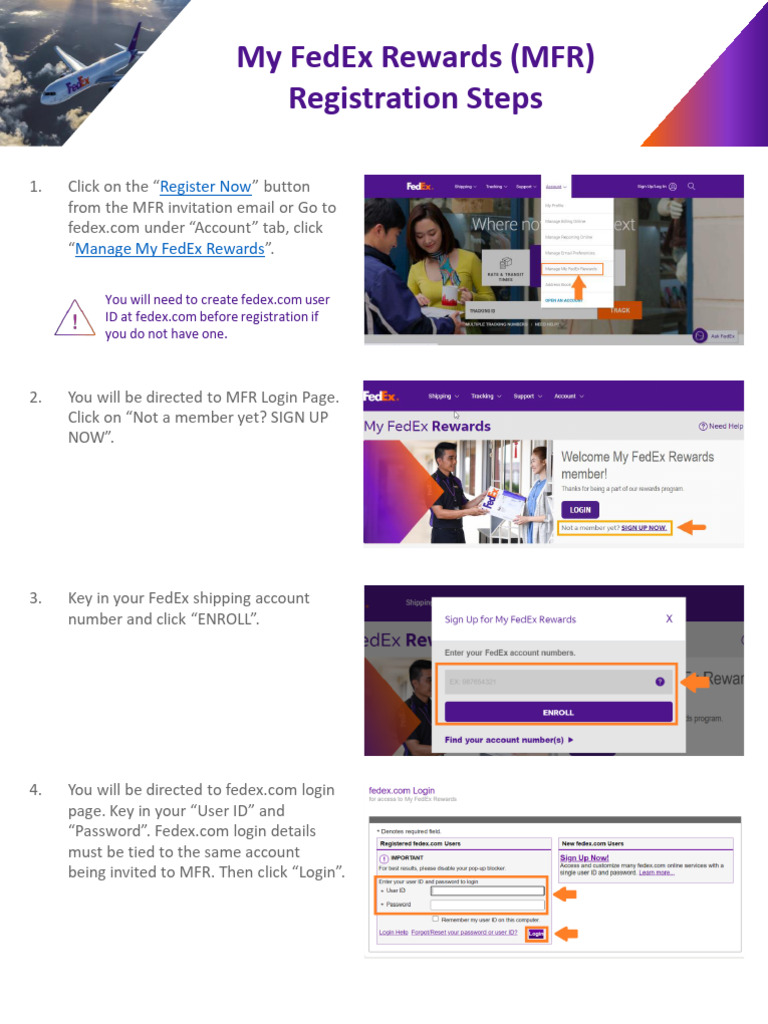 FedEx - APAC - MFR - Registration - Guide - SG | PDF