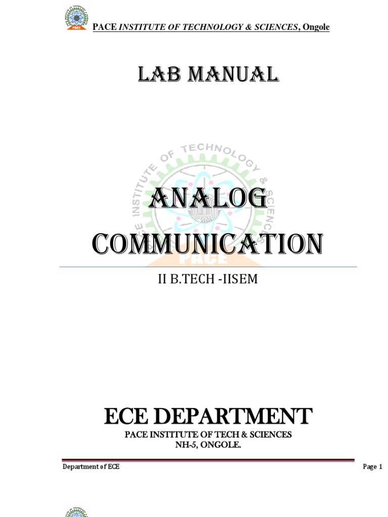 Analog Communication Lab Manual ECE | PDF | Frequency Modulation ...