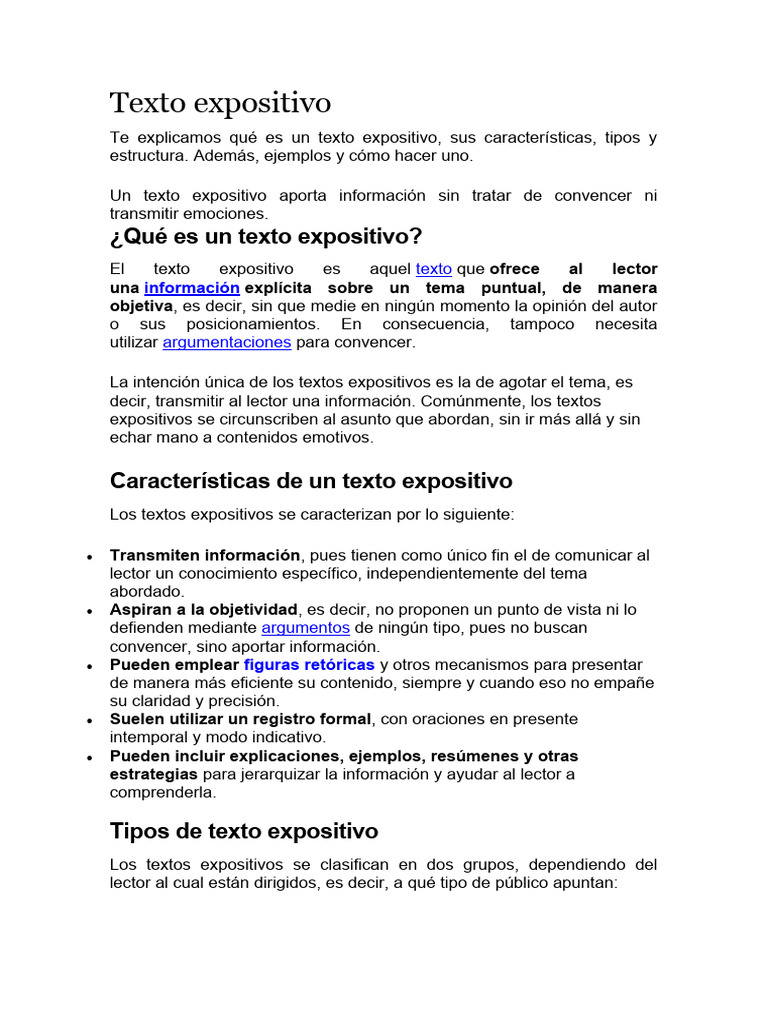 Texto Expositivo | PDF | Documento de identidad