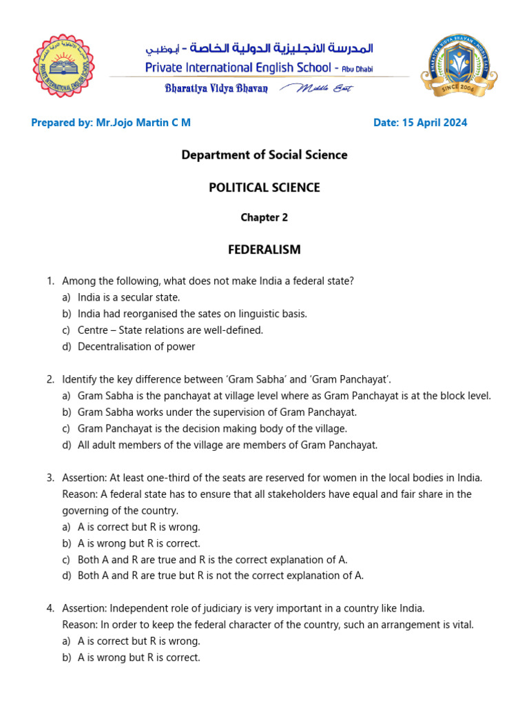 Gr10 Pos Ch2 Ws2 | PDF | Government | Political Science