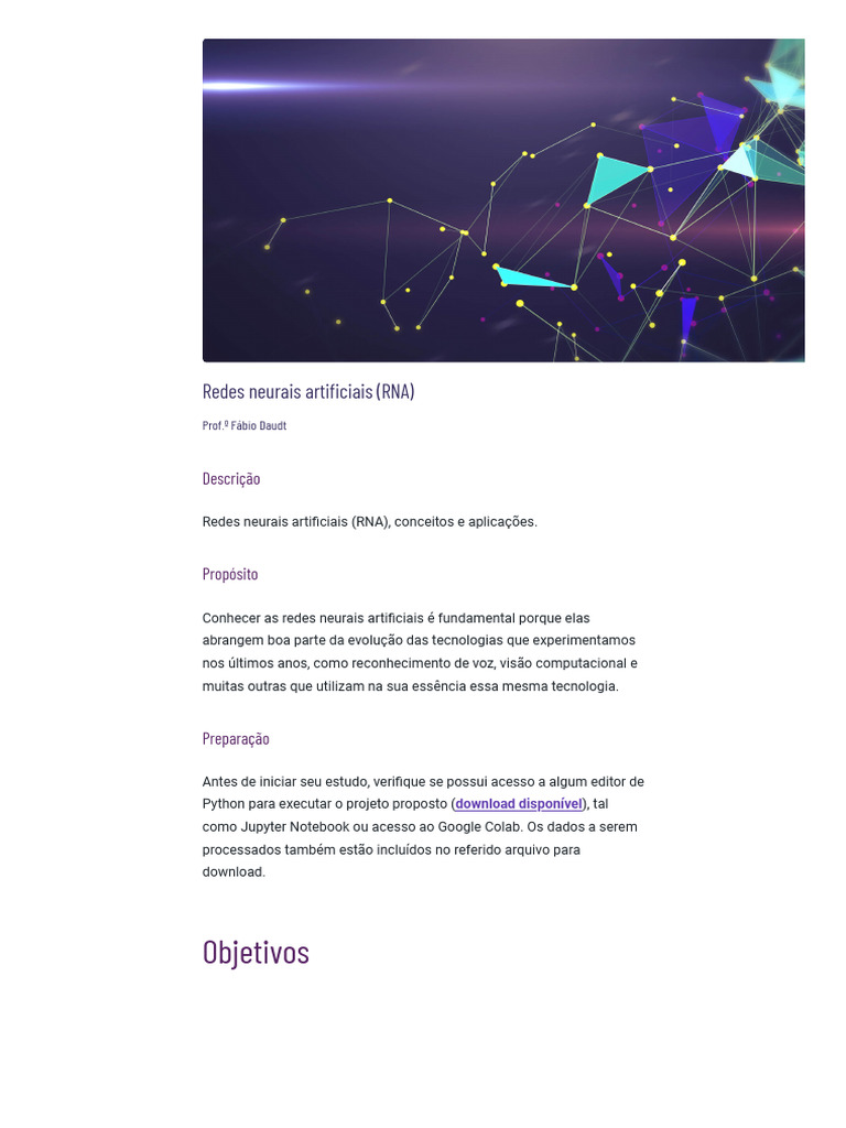 Redes Neurais BR Artificiais (RNA) | PDF | Rede neural artificial ...