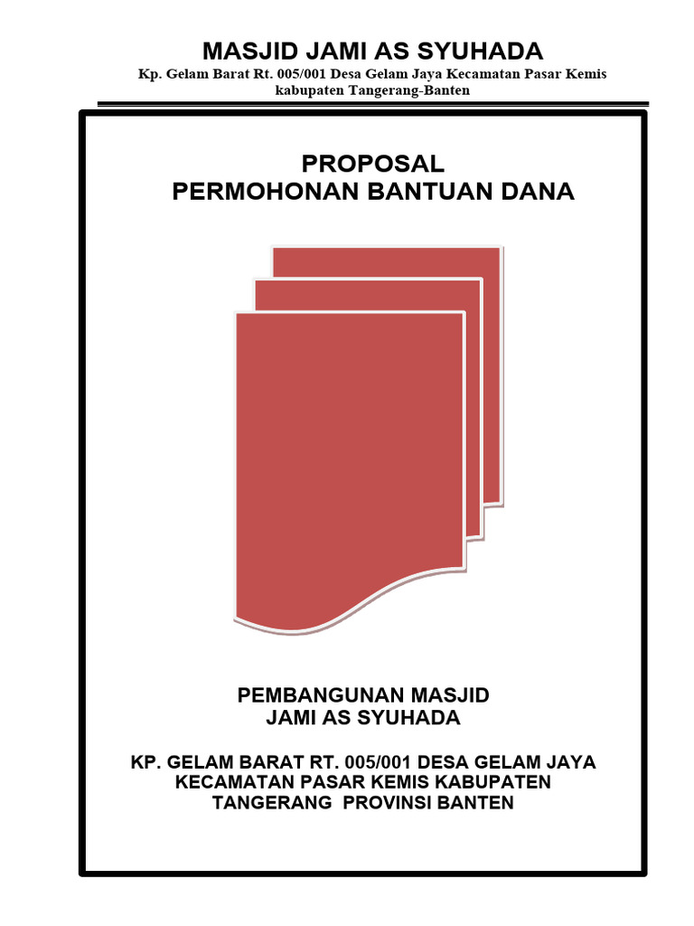 Proposal Masjid As Syuhada | PDF