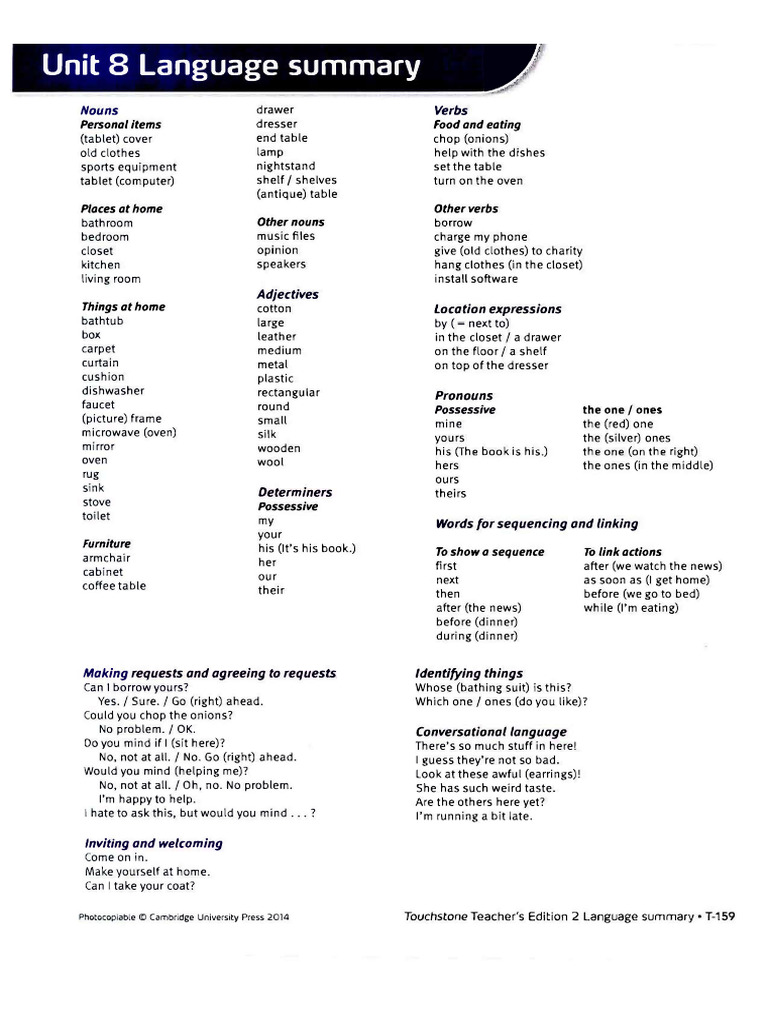 Unit 8 Vocabulary | PDF