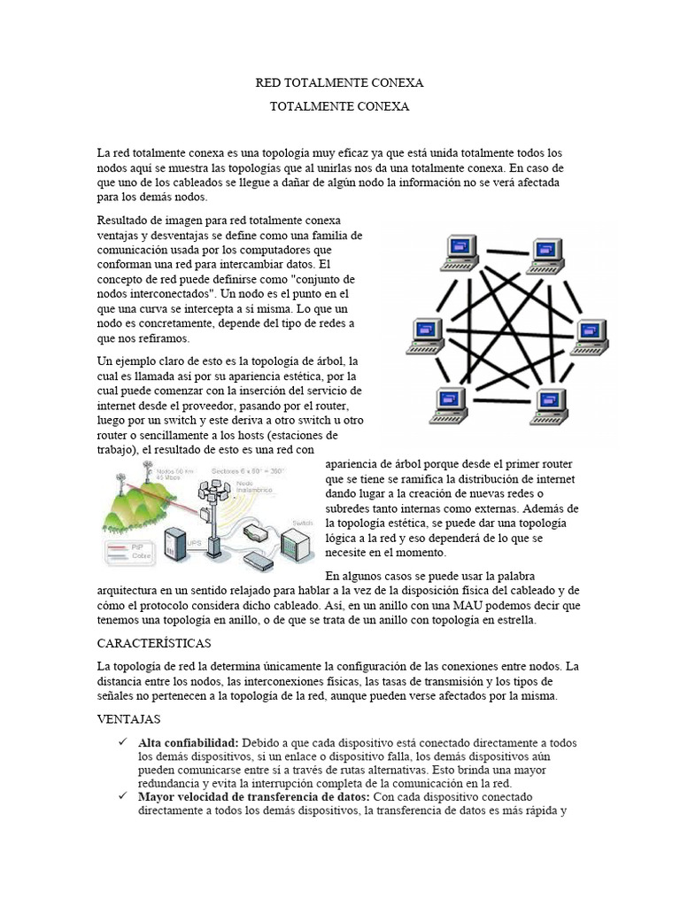 RED TOTALMENTE CONEXA | Descargar gratis PDF | Topología de la red ...