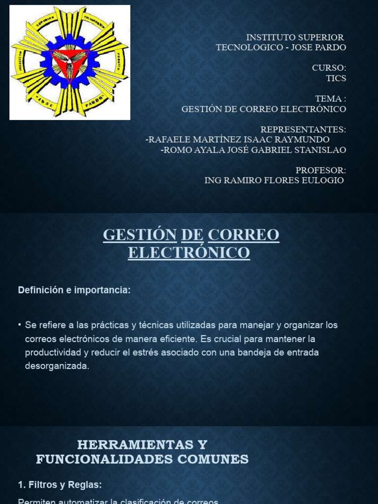 Gestión de Correo Electrónico y Organizar Nuestras Cuentas de Correo | PDF | ciberespacio ...