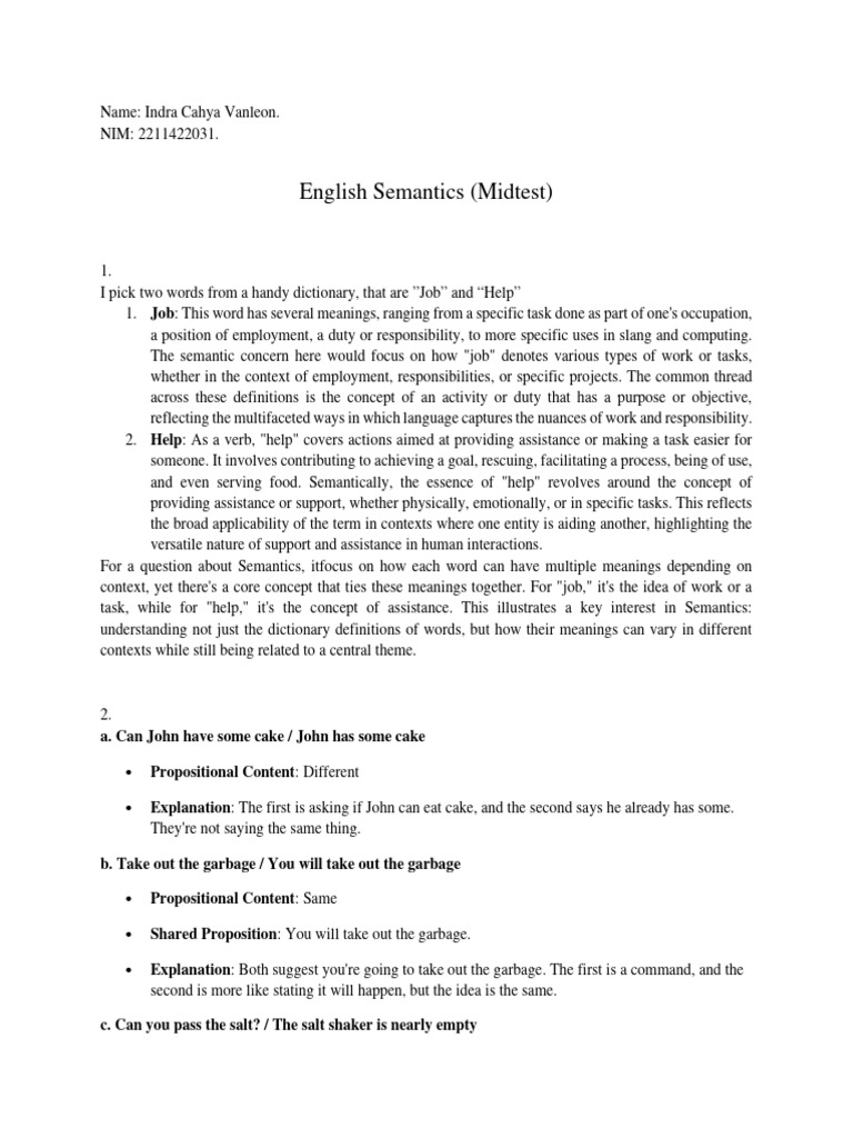 Uts Semantics Pdf Subject Grammar Semantics